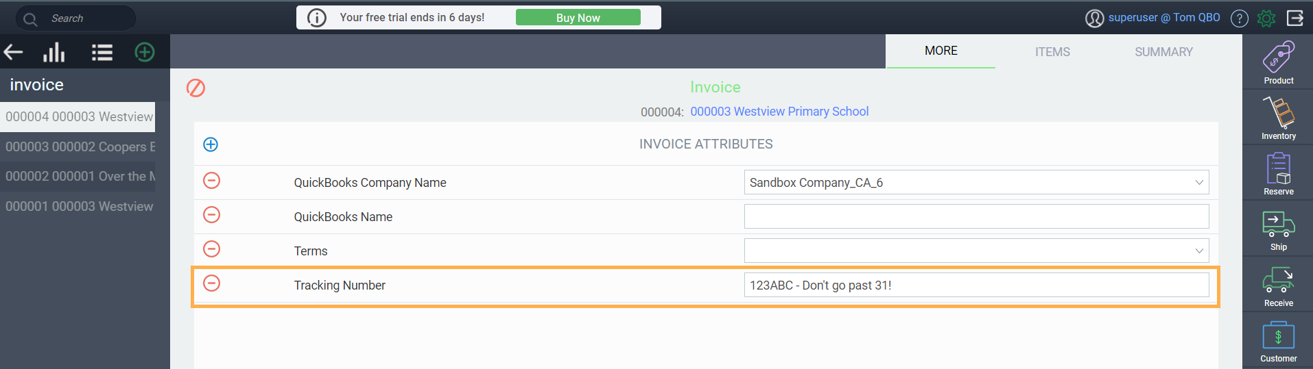 Exporting invoices and credits from Paragon to QuickBooks